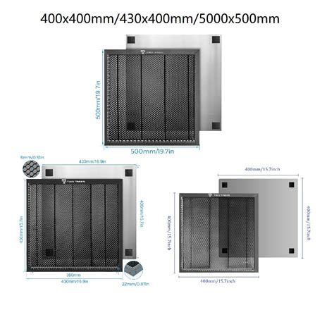 벌집 작업 테이블 레이저 장비 부품 Co2 절단기 레이저 조각기 Tts 55 400x40mm 430x40mm