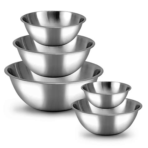 Snapklik WHYSKO Meal Prep Stainless Steel Mixing Bowls Set