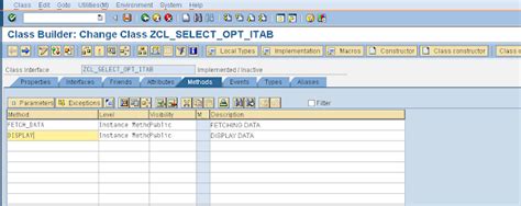 Sap Tech Global Class Passing Parameters Select Options And