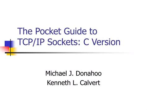 Ppt The Pocket Guide To Tcpip Sockets C Version Powerpoint