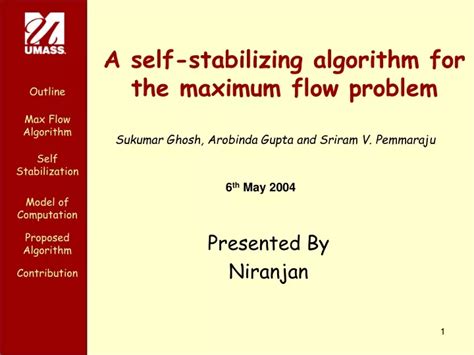 PPT Self Stabilizing Algorithm For Maximum Flow Problem PowerPoint Presentation ID