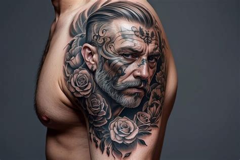 Tattoo Design Illustration Mockup Premium Ai Generated Image