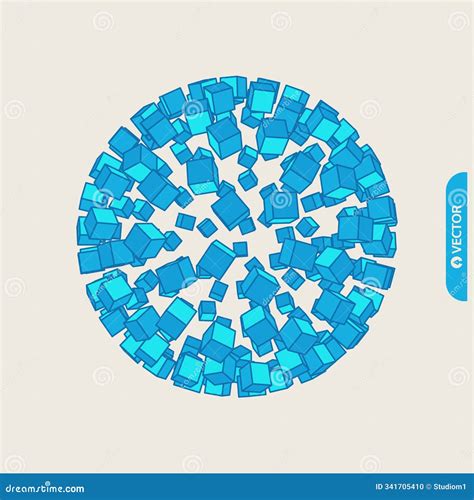 Ice Cubes Vector Drawing 137253391