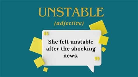 Unstable Definition Meaning And Synonyms