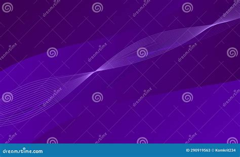 Violet Purple Color With Lines Wave Curves Graphic On Smooth Gradient Abstract Background Stock