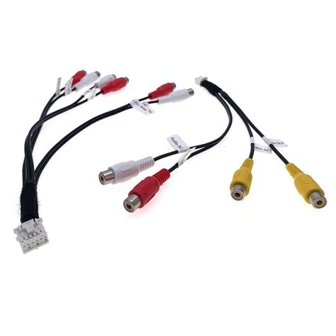 10 12 контактный автомобильный радиоприемник Rca аудио задний сабвуфер передний видеокабель для