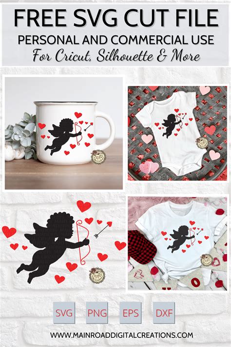 Free Cupid Silhouette Valentines Day Svg Main Road Digital Creations