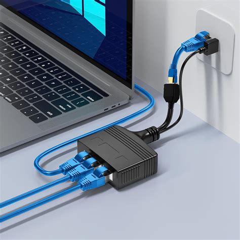 Getuscart Ethernet Splitter 1 To 3 High Speed Rj45 Network 1 To 3 Port Ethernet Adapter