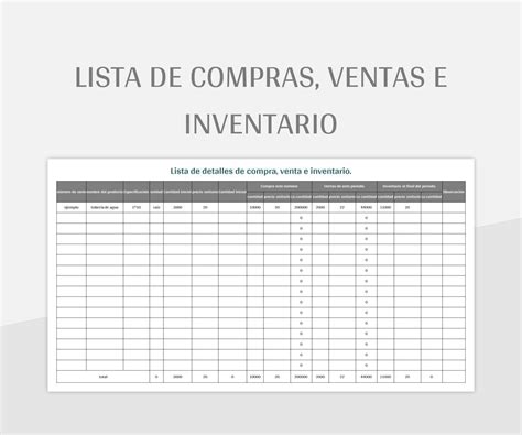 Plantilla De Lista De Compras En Excel