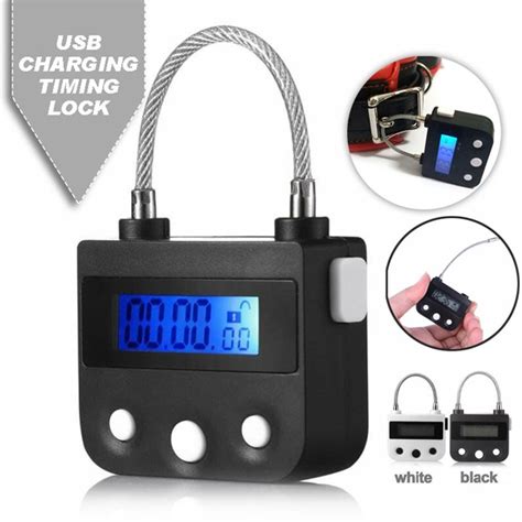 Waterproof Electronic Time Lock Usb Rechargeable Time Switch Lock Padlock Wish