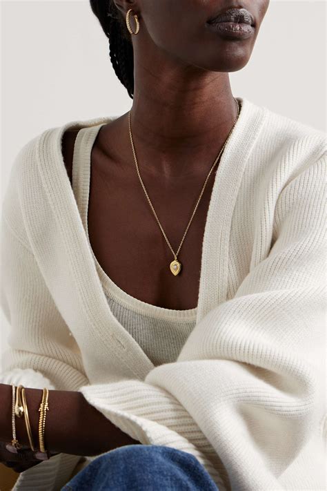 Anita Ko Loulou 18 Karat Gold Diamond Necklace Net A Porter