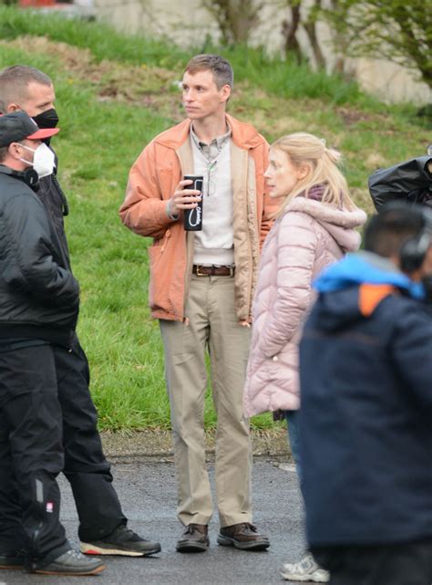 Jessica Chastain And Eddie Redmayne On The Set Of The Good Nurse In