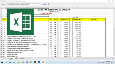[c ] Hướng Dẫn Cách Chèn ứng Dụng Excel Vào Winform để Xem Tập Tin