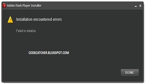 Interruption While Installing Adobe Flash Player On Windows Xp Pc