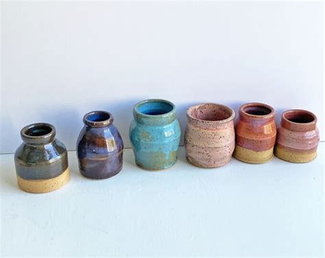 Mini Ceramic Vase Miniature Pottery Tiny Pottery Tiny Vase Color