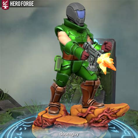 Classic Doomguy Made In Hero Forge R Doom