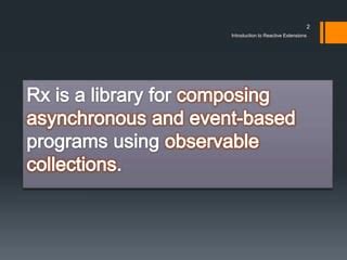 Introduction To Reactive Extensions Ppt