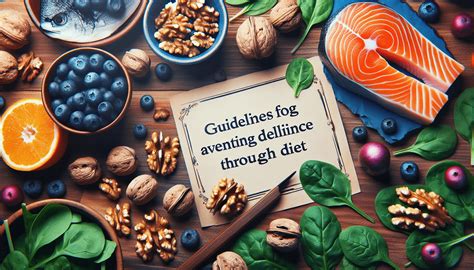 Dietary Recommendations For Preventing Cognitive Decline Neurocog News