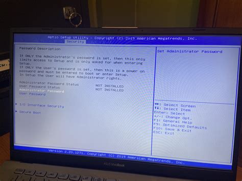 Aptio setup utility Résolu