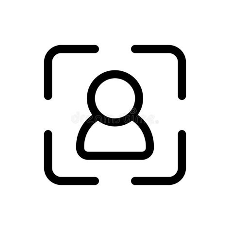 Face Vector Id Biometric Icon Facial Recognition For Apps And Websites System Sign Detection