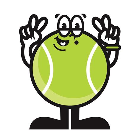 Gracioso Dibujos Animados Personaje De Tenis Pelota Lata Ser Usado