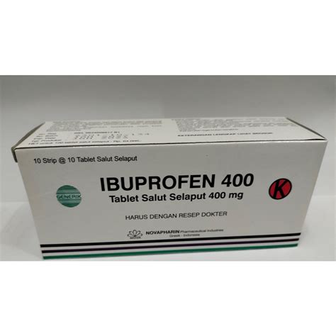 Jual Ibuprofen 400mg 1 Strip 10 Tablet Shopee Indonesia