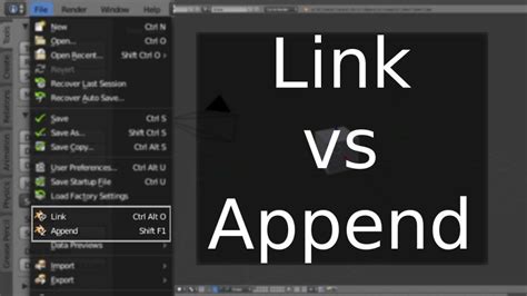Difference Between Linking And Appending In Blender