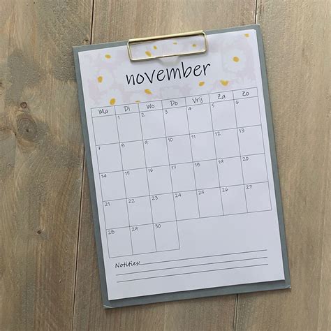 Schooljaar Kalender 2022 2023 Langwerpig Versie Bloemen Teaching Things