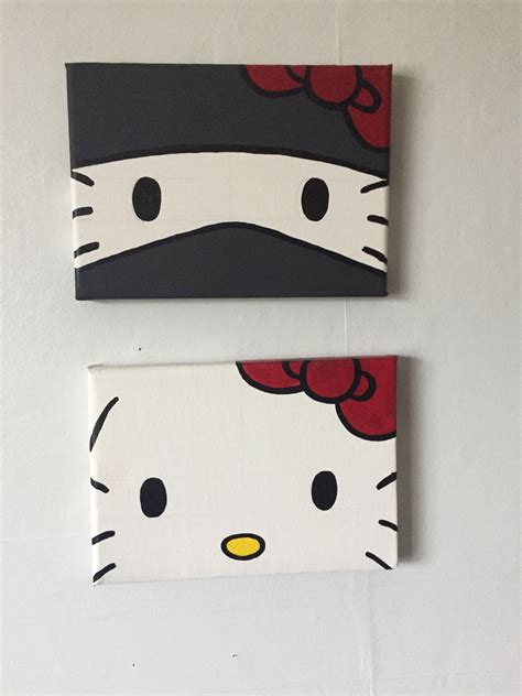 Hello Kitty Mini Canvas Art Hello Kitty Art Hello Kitty Drawing