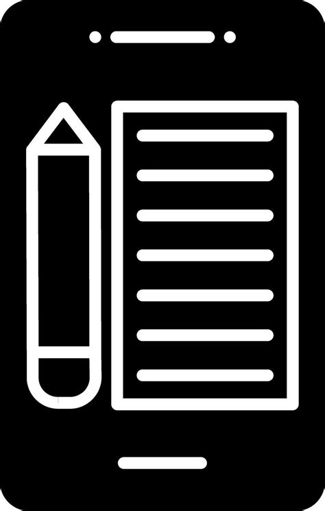 Note Taking App Feature Glyph 65357561 Vector Art At Vecteezy