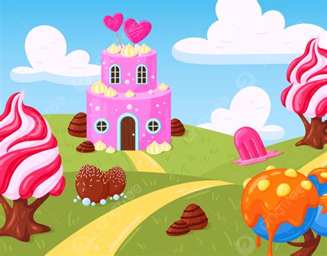Realistic Candyland Background