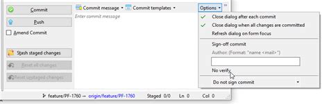 Add No Verify Option To Push Dialog · Issue 10823 · Gitextensions
