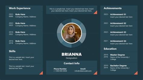 Resume PowerPoint Templates And Presentation CV Slides