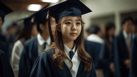 한국에서 대학에 가기 위해 졸업 가운을 입은 학생 졸업식 겉옷 검은색 배경 일러스트 및 사진 무료 다운로드 Pngtree