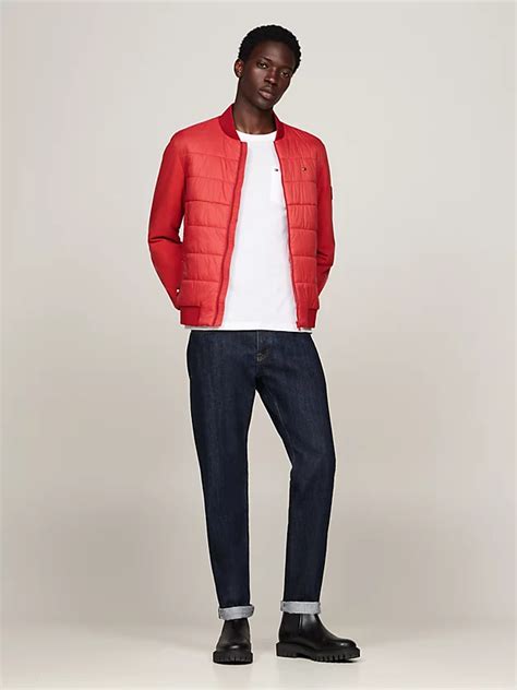 Water Repellent Thermal Bomber Jacket Red Tommy Hilfiger