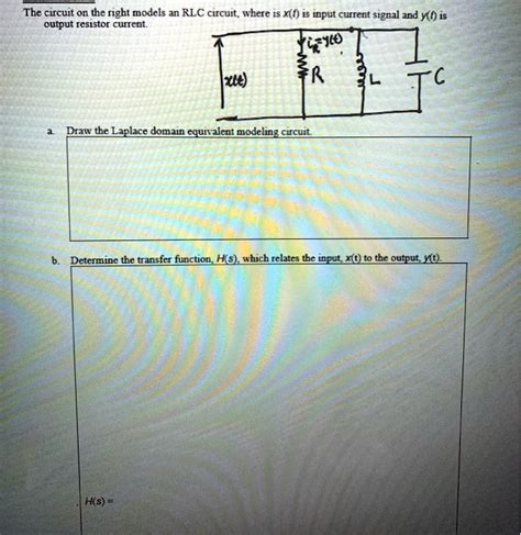 Solved The Circuit On The Right Models An Rlc Circuit Where Xf Is The