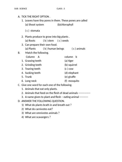 Class 3 Science New Pdf