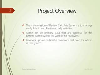 Review Calculate System Ppt