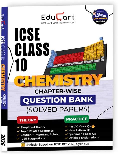 Educart Icse Class 10 Chemistry Chapter Wise Question Bank Solved