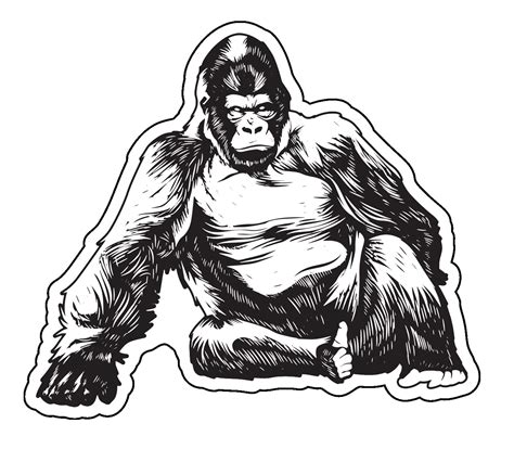 Silverback Gorilla Drawing