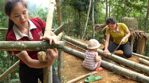 How To Build A Bamboo House 22 Year Old Single Mother With Her