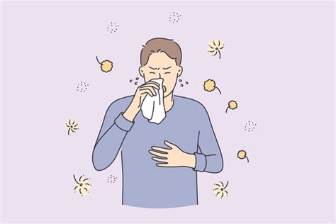 꽃가루 알레르기 증상 벡터 선형 아이콘 세트 감기 독감 바이러스 Png 일러스트 및 벡터 에 대한 무료 다운로드