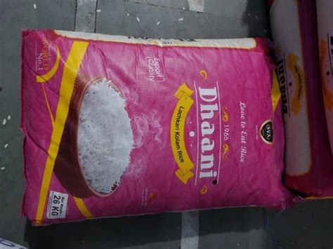 Dhani Lachkari Kolam Rice Packaging Type Pp Bag Packaging Size 26kg
