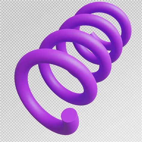 Premium Psd 3d Render Of Spiral Shape For Decoration