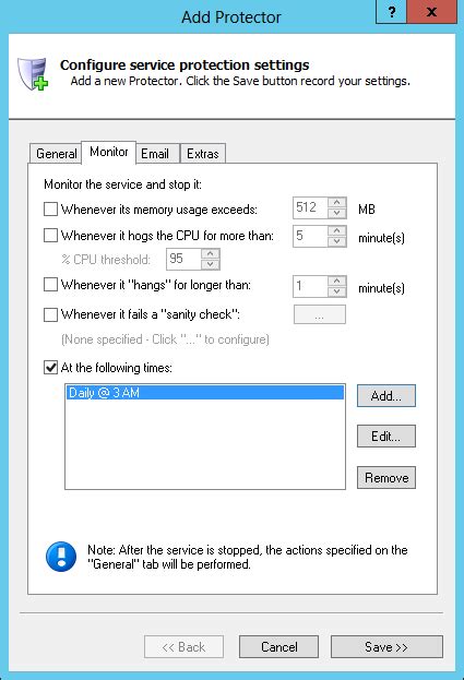 Automatically Restart Glassfish Windows Service