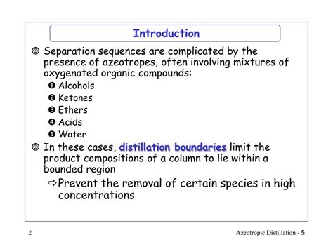 PPT SEQUENCING OF AZEOTROPIC DISTILLATION COLUMNS PowerPoint Presentation ID