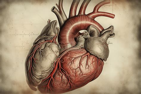 人体心脏解剖模型示意图插画图片下载 正版图片600261476 摄图网