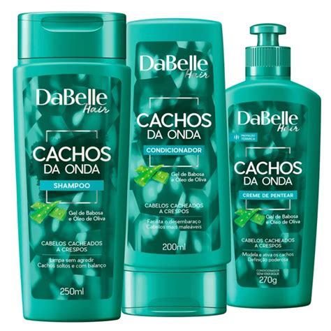 Dabelle Kit Cachos Da Onda Shampoo 250ml Condicionador 200ml Creme De Pentear 270g Shopee