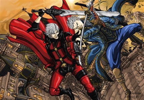 Dante Vs Vergil By Txikimorin On Deviantart