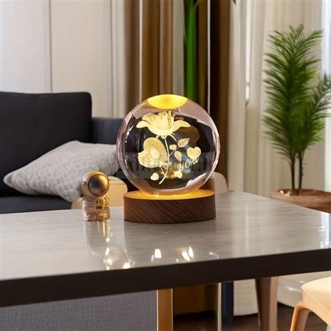 گوی کریستالی گل رز عاشقانه خرید و قیمت اکلیل دکور